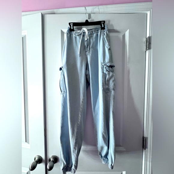 Forever 21 | Pants & Jumpsuits | Jeanstyled Cargo Pants With Adjustable ...